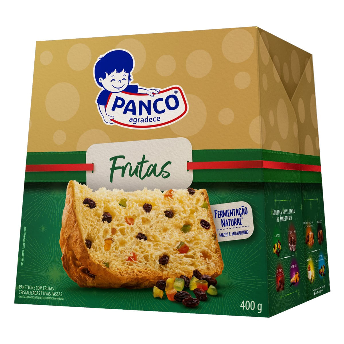 Panettone Panco Com Frutas Embalagem 400g | Natalinos | Gigavc