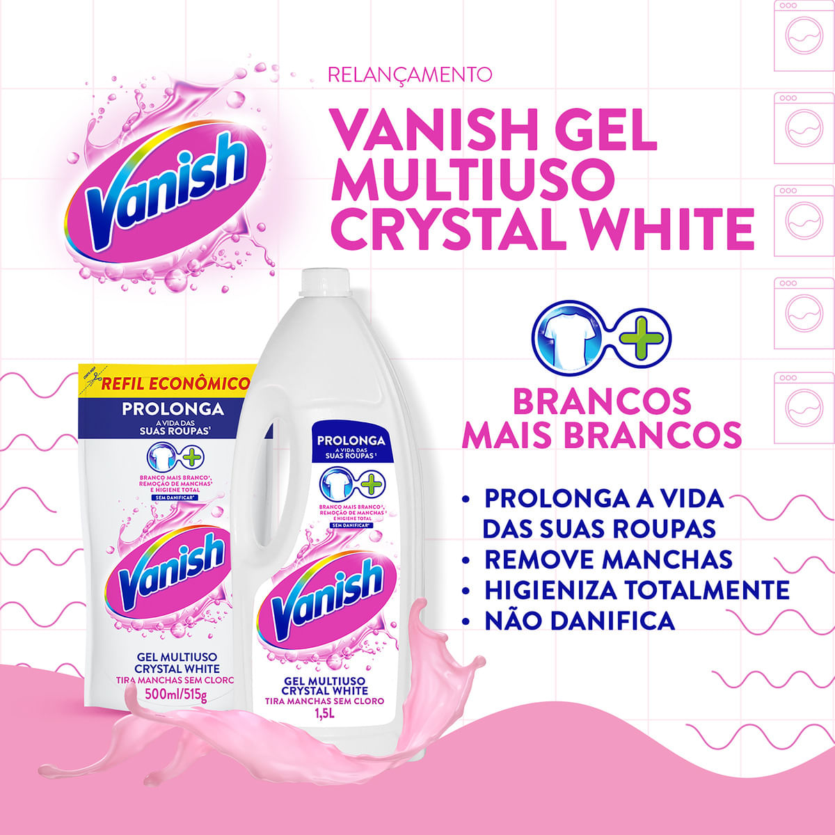 Tira Manchas Gel Multiuso Para Roupas Coloridas Vanish 3L | Tira Mancha ...